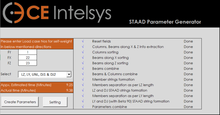 Staad Parameter Generator With Openstaad Commands And Vba Civil And Structural
